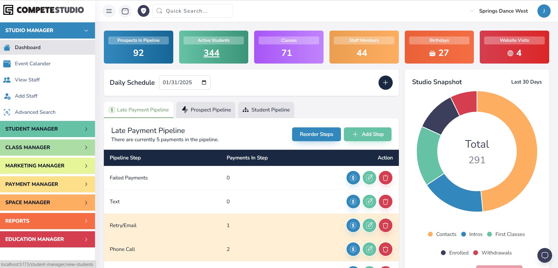 Compete Studio - Software for successful studios